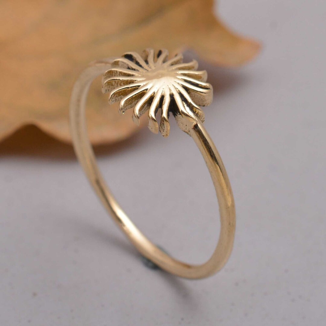 Sun Ring, Brass Ring, Full Sun Ring, Handmade Brass Ring, Sun Rays Ring ...