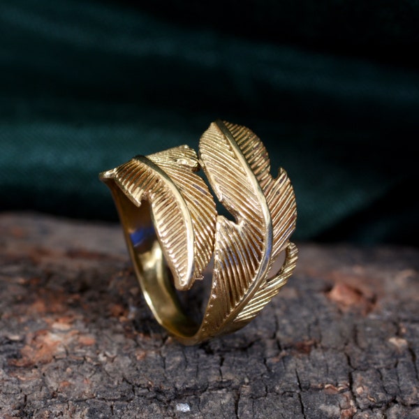 Feather Ring - Etsy