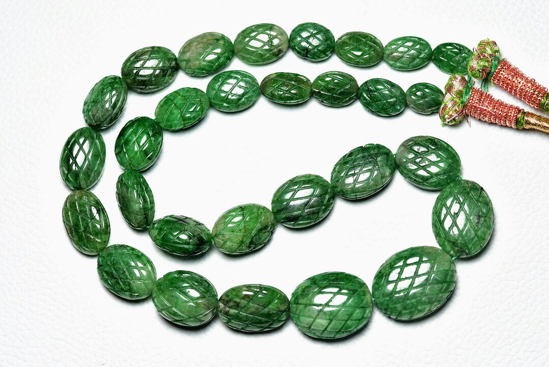 254 Cts Natural Beryl Carved Oval Beads Beryl Oval Shape Bead Beryl ...