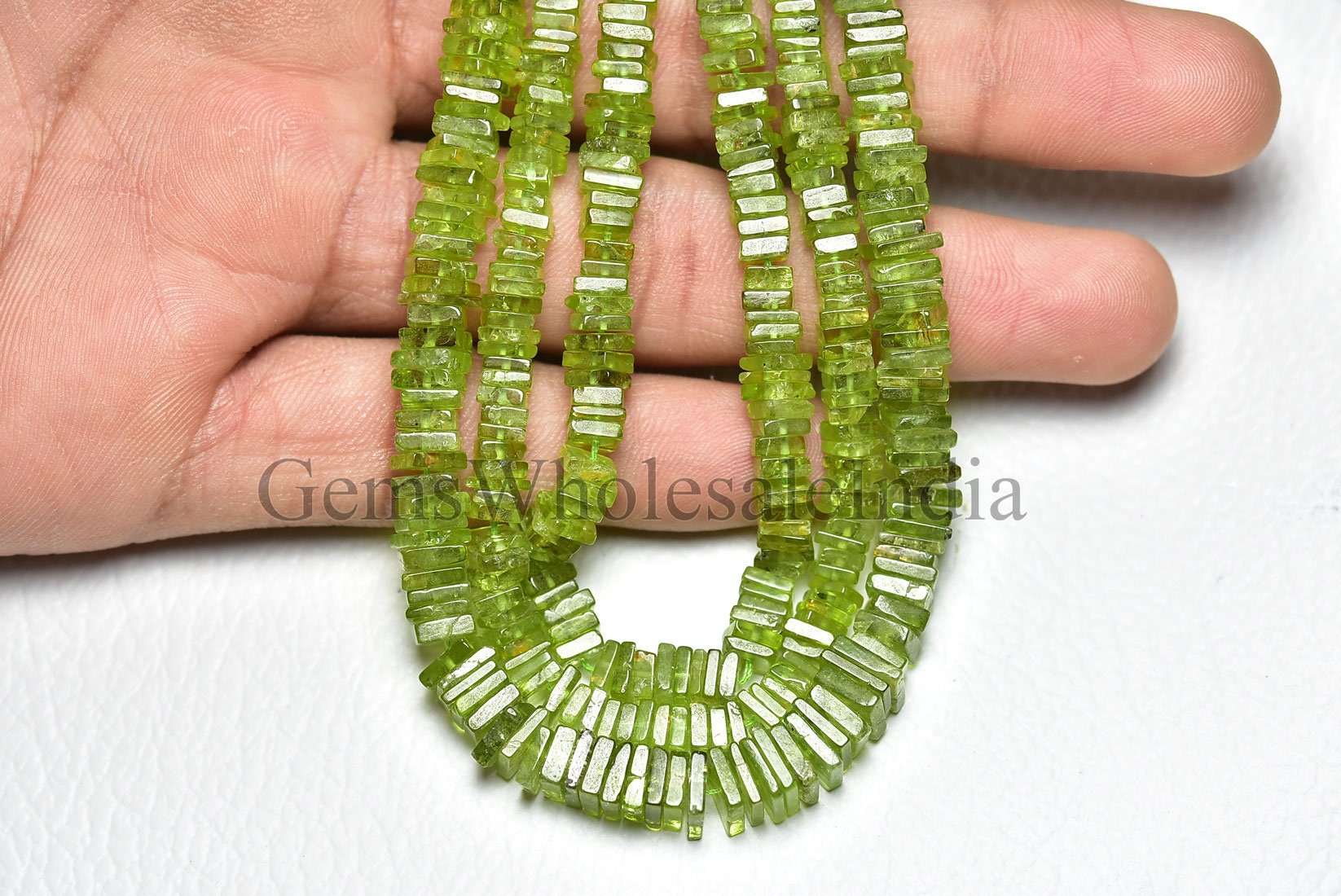 Peridot Plain Smooth Heishi Square Shape Beads Peridot Square - Etsy
