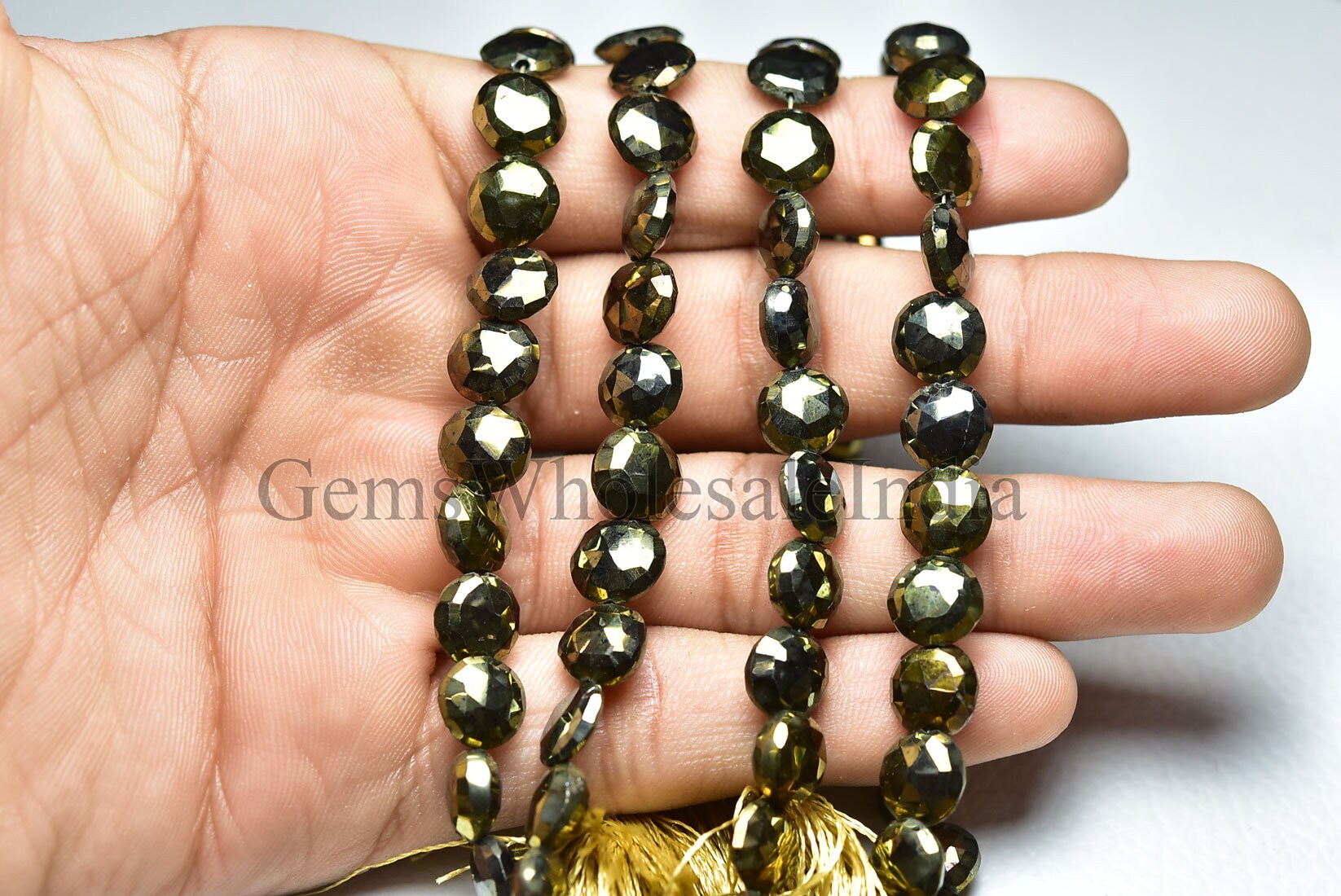 25 pcs AAA Spinel Plated Coating Faceted Coin Briolette | Etsy