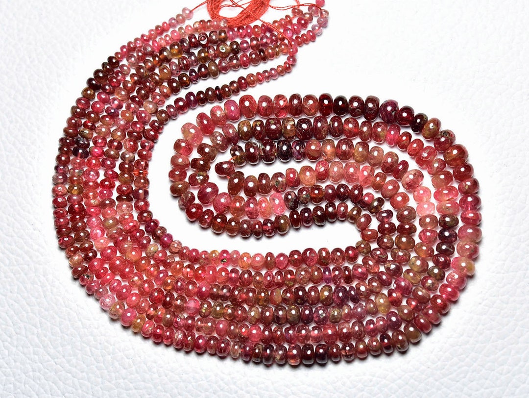Wonderful Burmese Red Spinel Smooth Plain Rondelle Burma Spinel ...