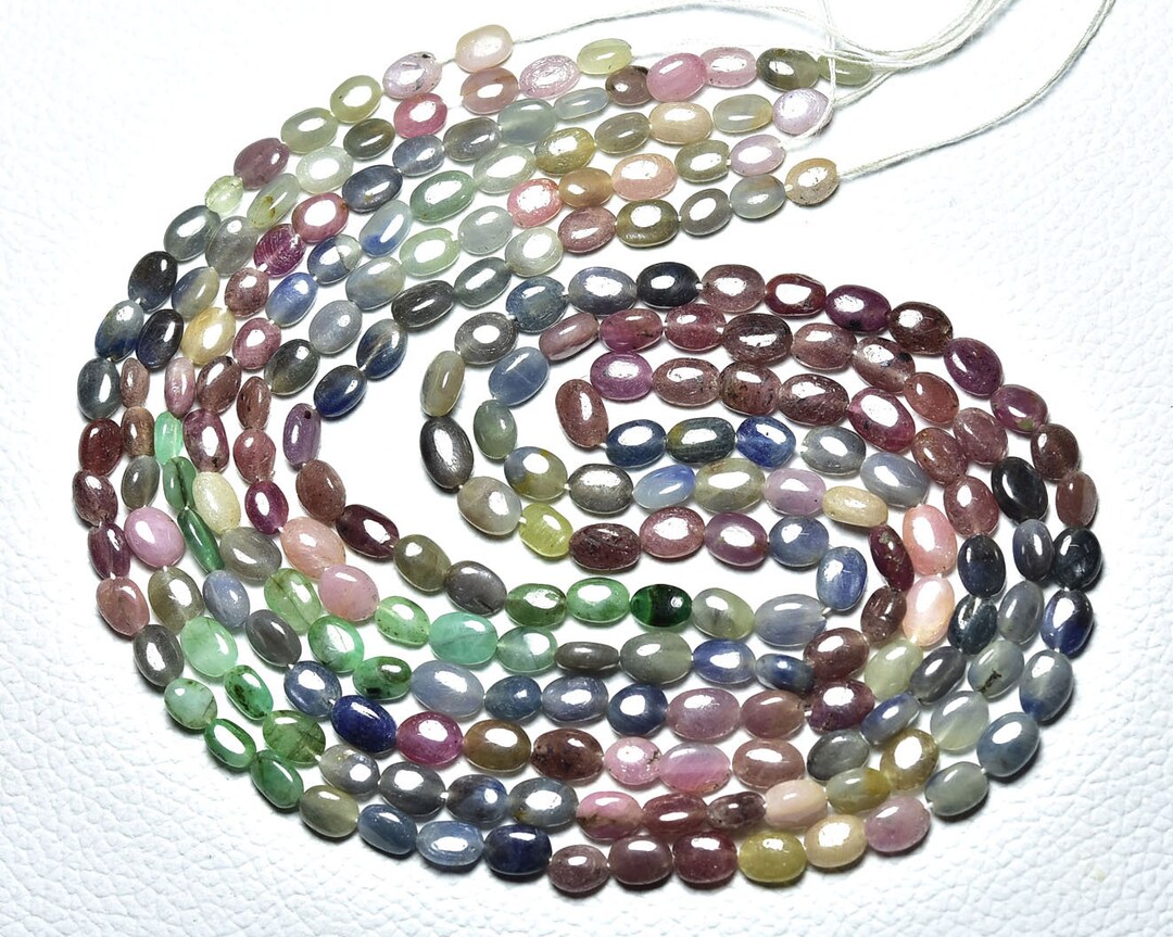 Lovely Natural African Sapphire Rainbow Smooth Plain Oval Shape, 16 ...