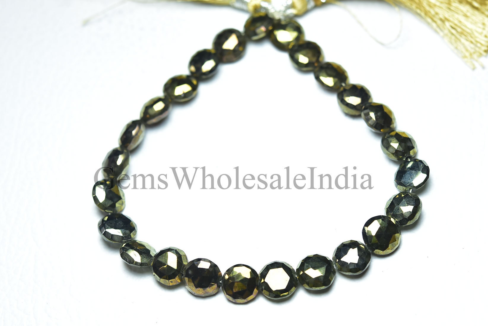 25 pcs AAA Spinel Plated Coating Faceted Coin Briolette | Etsy