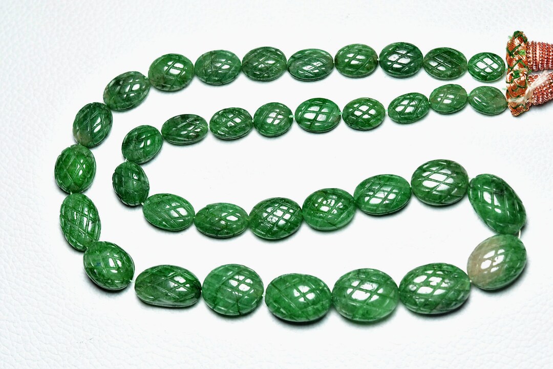 220 Cts Stunning Beryl Carved Oval Beads Beryl Oval Shape Bead Beryl ...