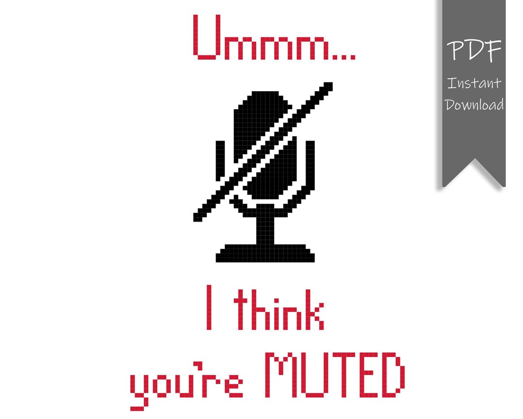 Muted Microphone on Mute Zoom Virtual Online, Funny Snarky Saying ...