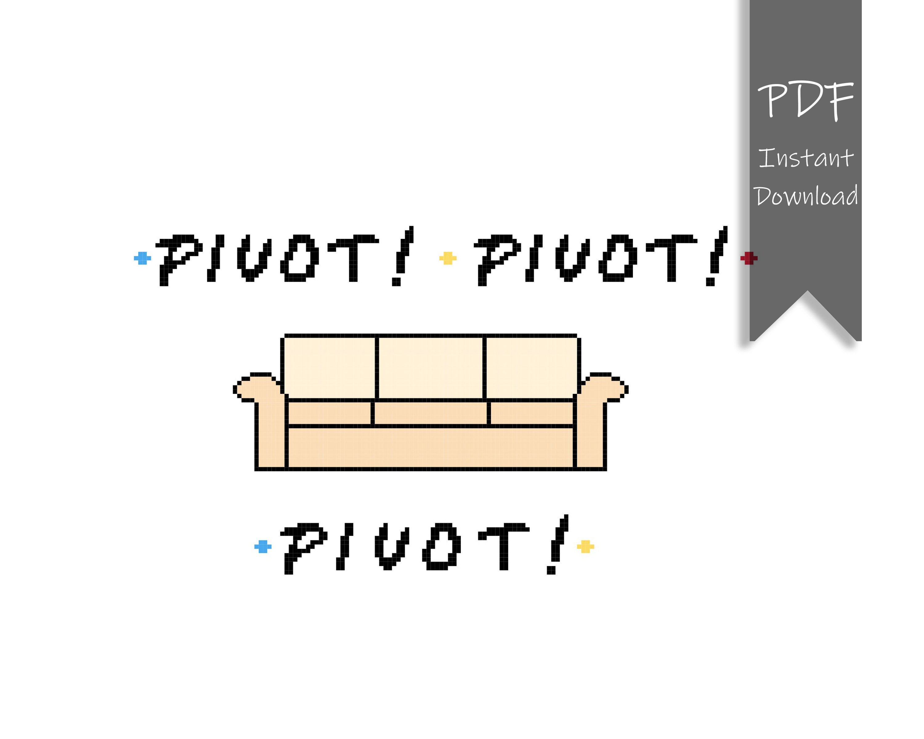 Friendly Couch, Pivot, Cross Stitch Pattern DMC Chart Printable PDF ...