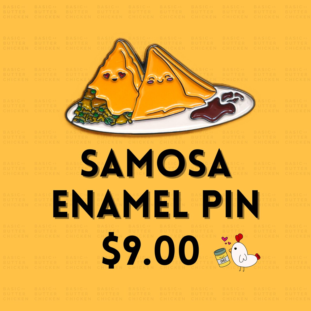 Samosa Pin| Pin for Backpacks, Travelpin, Enamel Pin, Lapel Pin ...