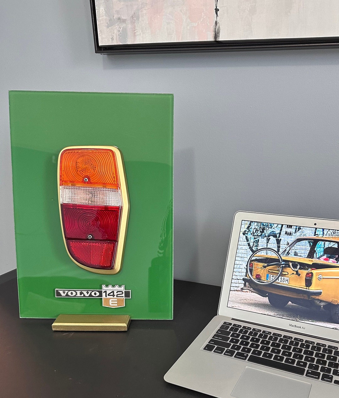 Classic 1970s Volvo 142 E Illuminated Tail Light Desk or Wall Art for ...