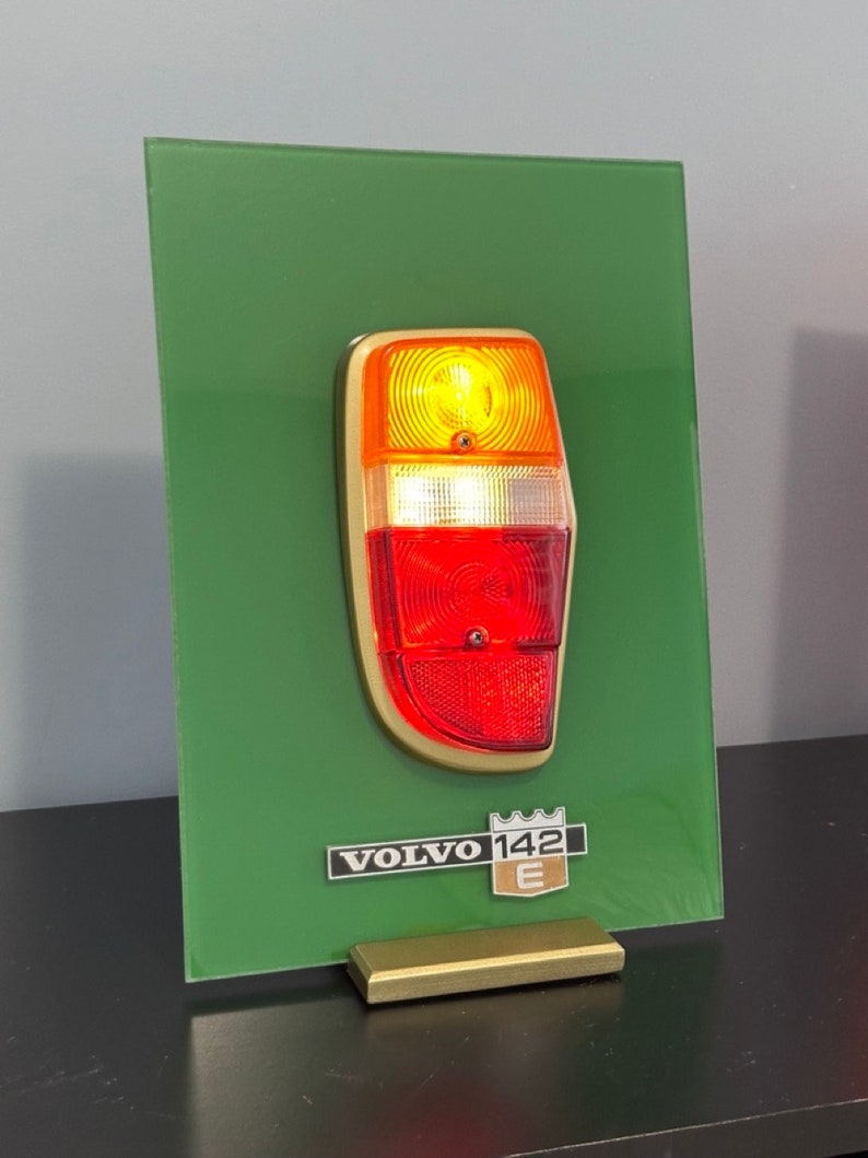 Classic 1970s Volvo 142 E Illuminated Tail Light Desk or Wall Art for ...