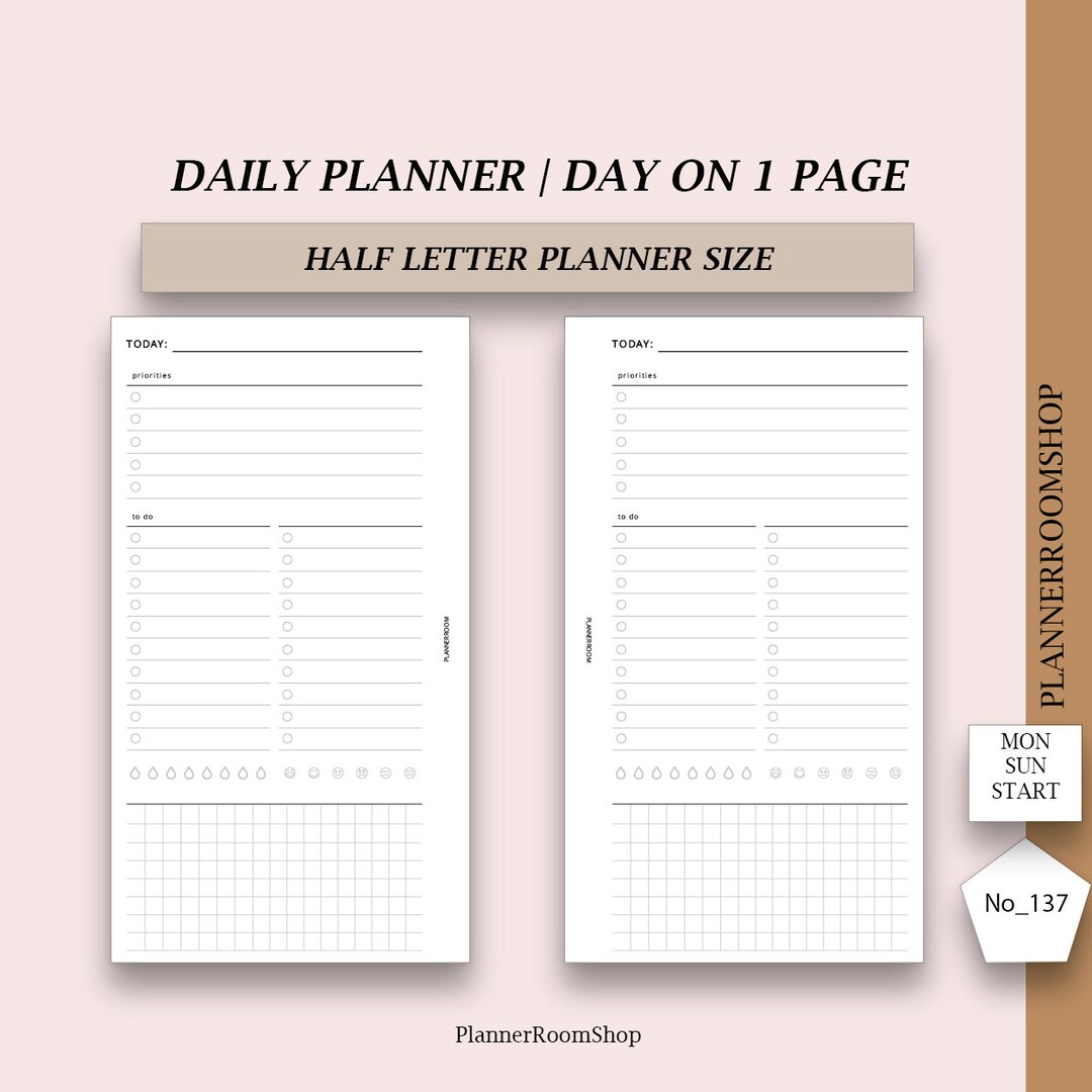 Printable ADHD Daily Planner Inserts, Daily to Do, Daily Priorities ...