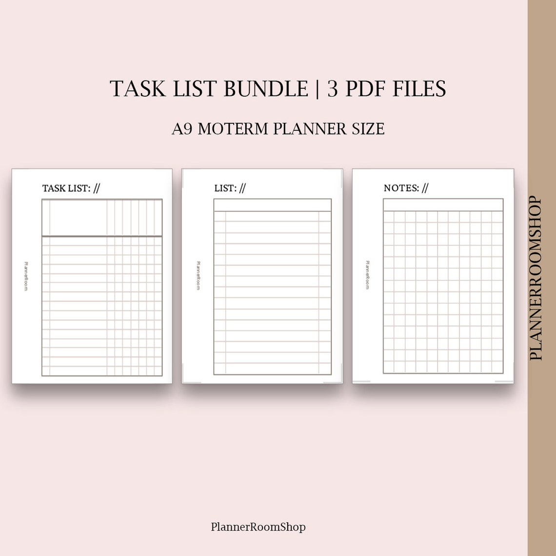 A9 Moterm Inserts Printable Task List Planner A9 Moterm - Etsy