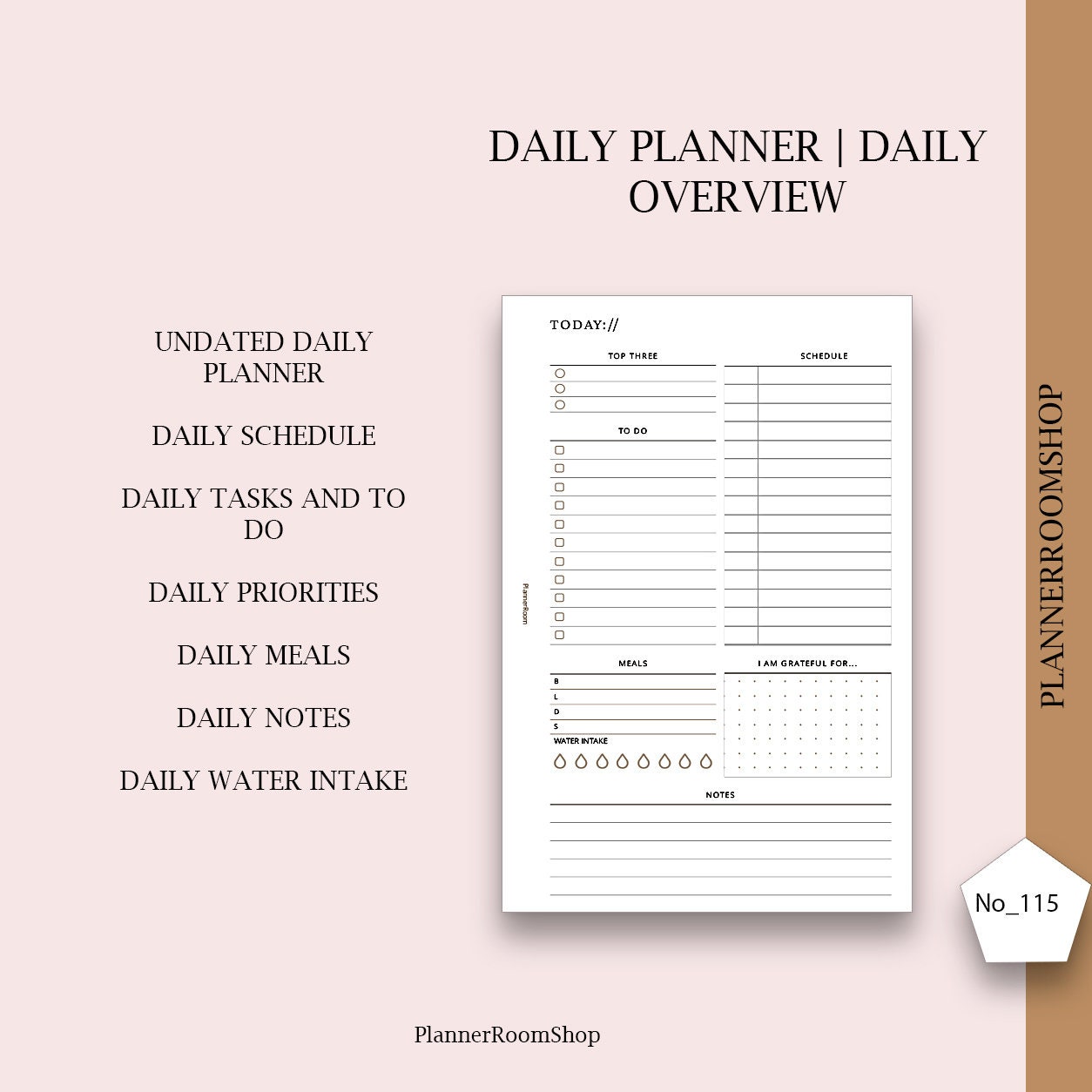 Printable Daily Planner Personal Planner Size Daily Schedule - Etsy
