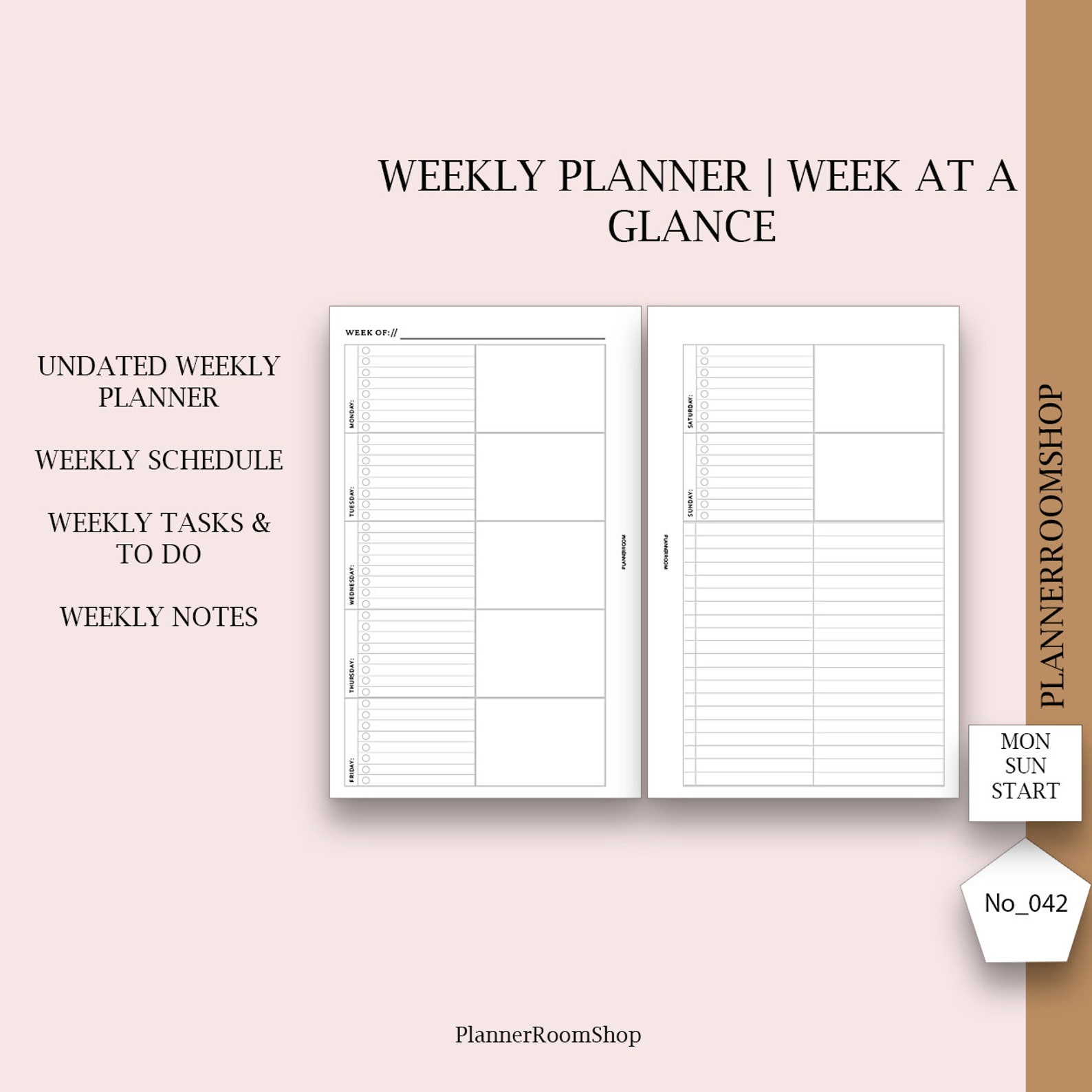 Weekly Planner Printable Personal Planner Inserts Weekly - Etsy