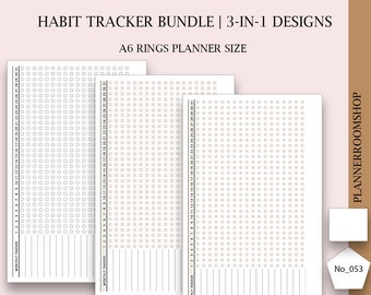Monthly Goal Tracker, Habit Tracker Printable Pocket Size, Printable ...