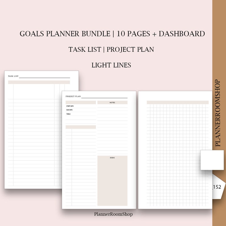 Digital Goal Planner Bundle Goal Setting Printable Goal - Etsy