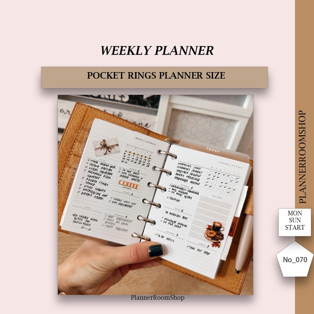 Weekly Schedule, Printables for Pocket Size, Minimalistic Planner ...