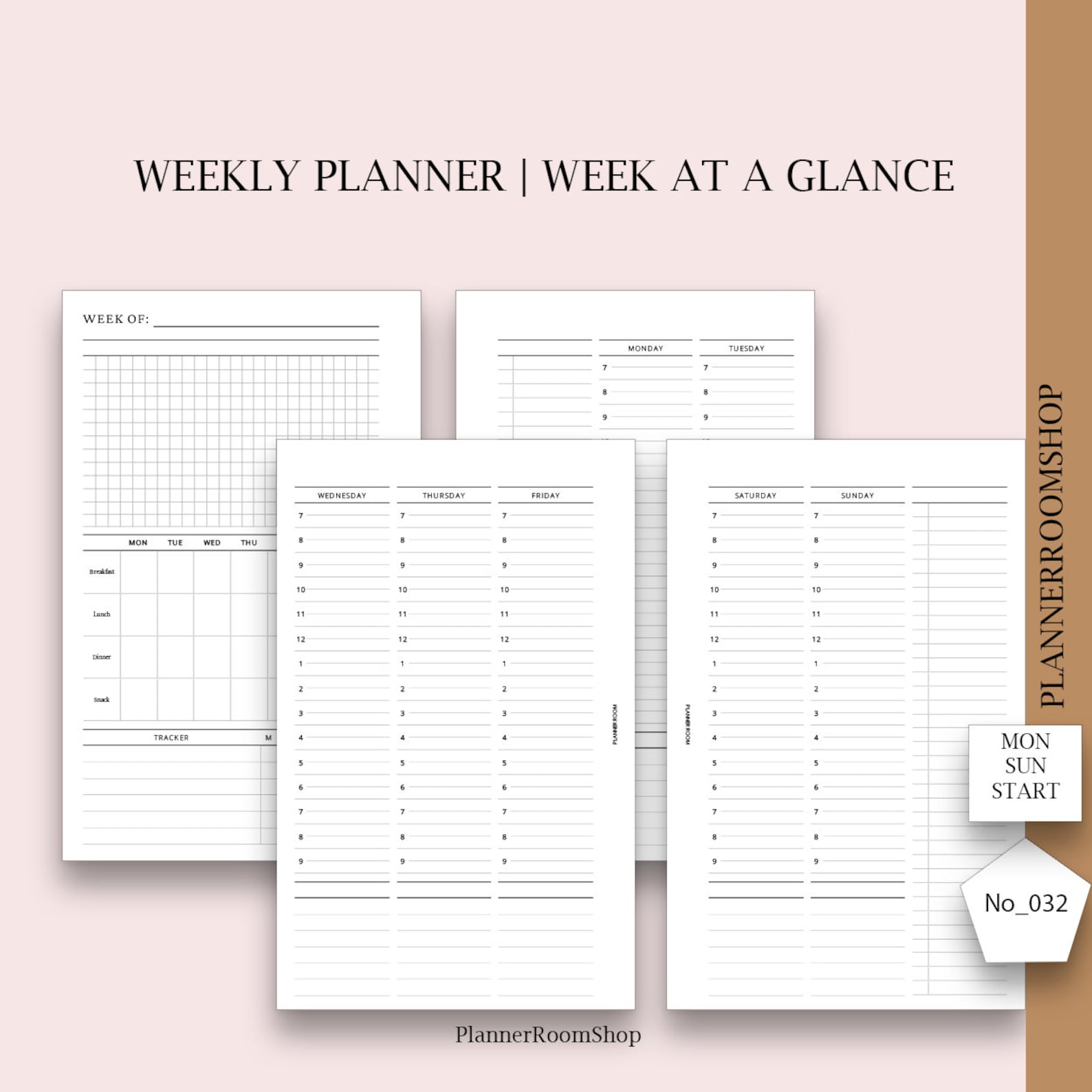 Personal Planner Printable Inserts Weekly Inserts Weekly - Etsy