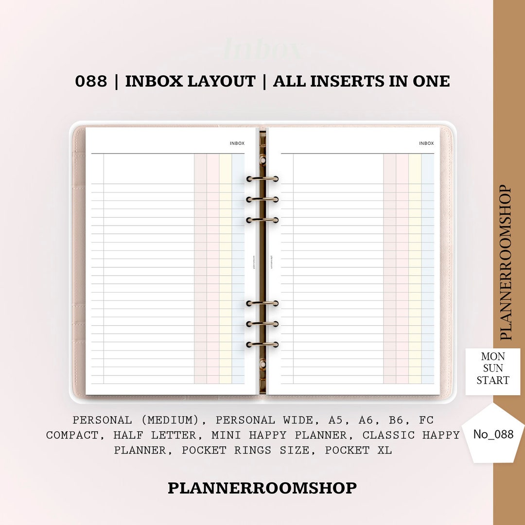 Printable Inbox Inserts, Inbox Tracker Insert, to Do List Template ...