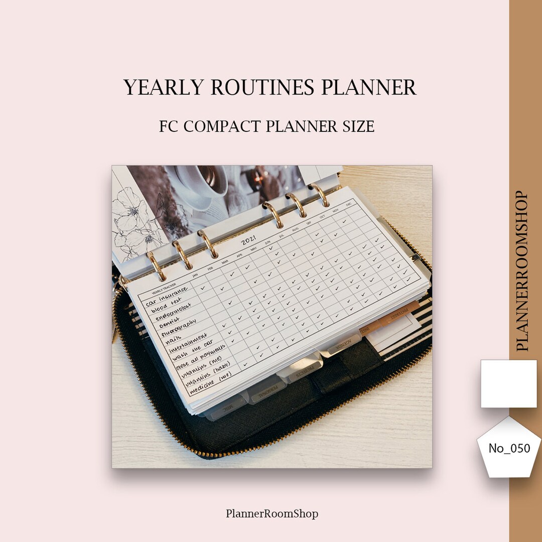 Payment Printable Tracker, FC Compact Planner Refill, Yearly Bills Tracker, Printable Inserts ...