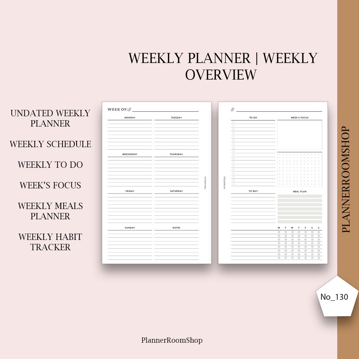 Weekly Planner Printable Personal Planner Inserts, Weekly Schedule ...