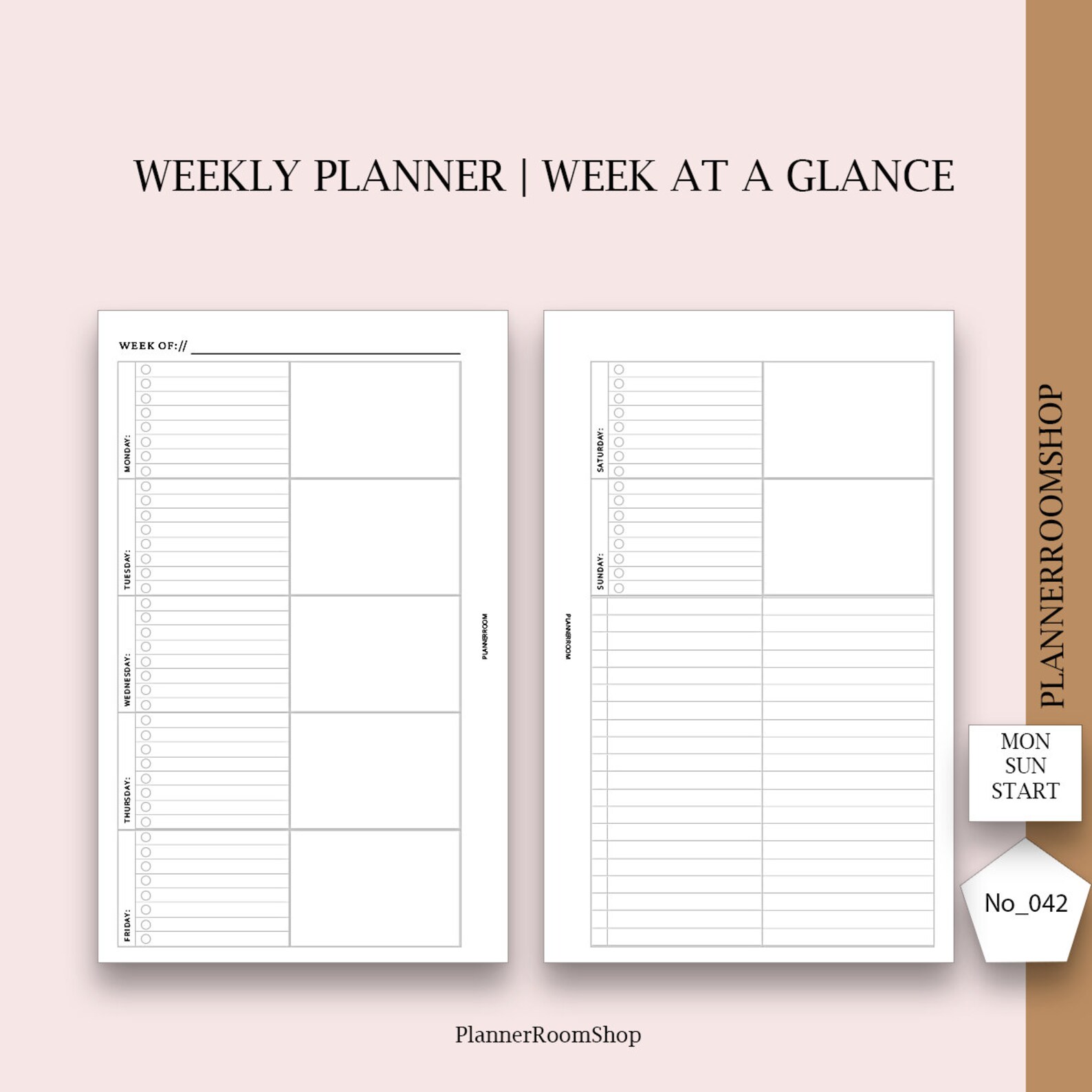 Weekly Planner Printable Personal Planner Inserts Weekly - Etsy