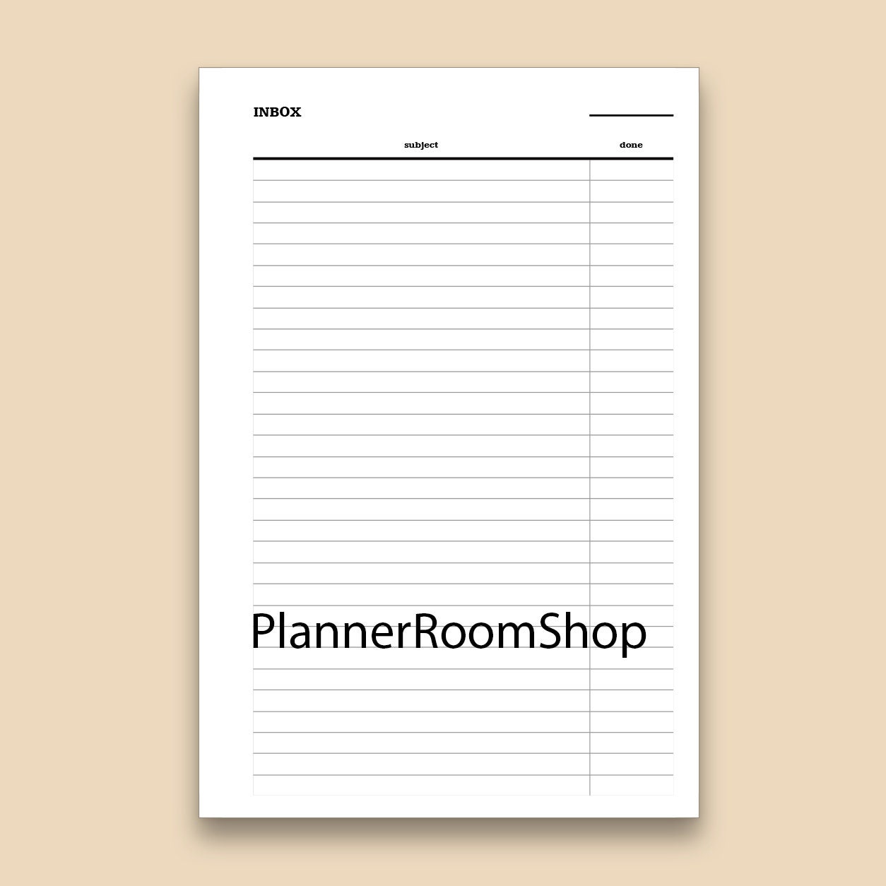 Printable Inbox A5 size Inbox Insert Inbox Tracker Insert To | Etsy