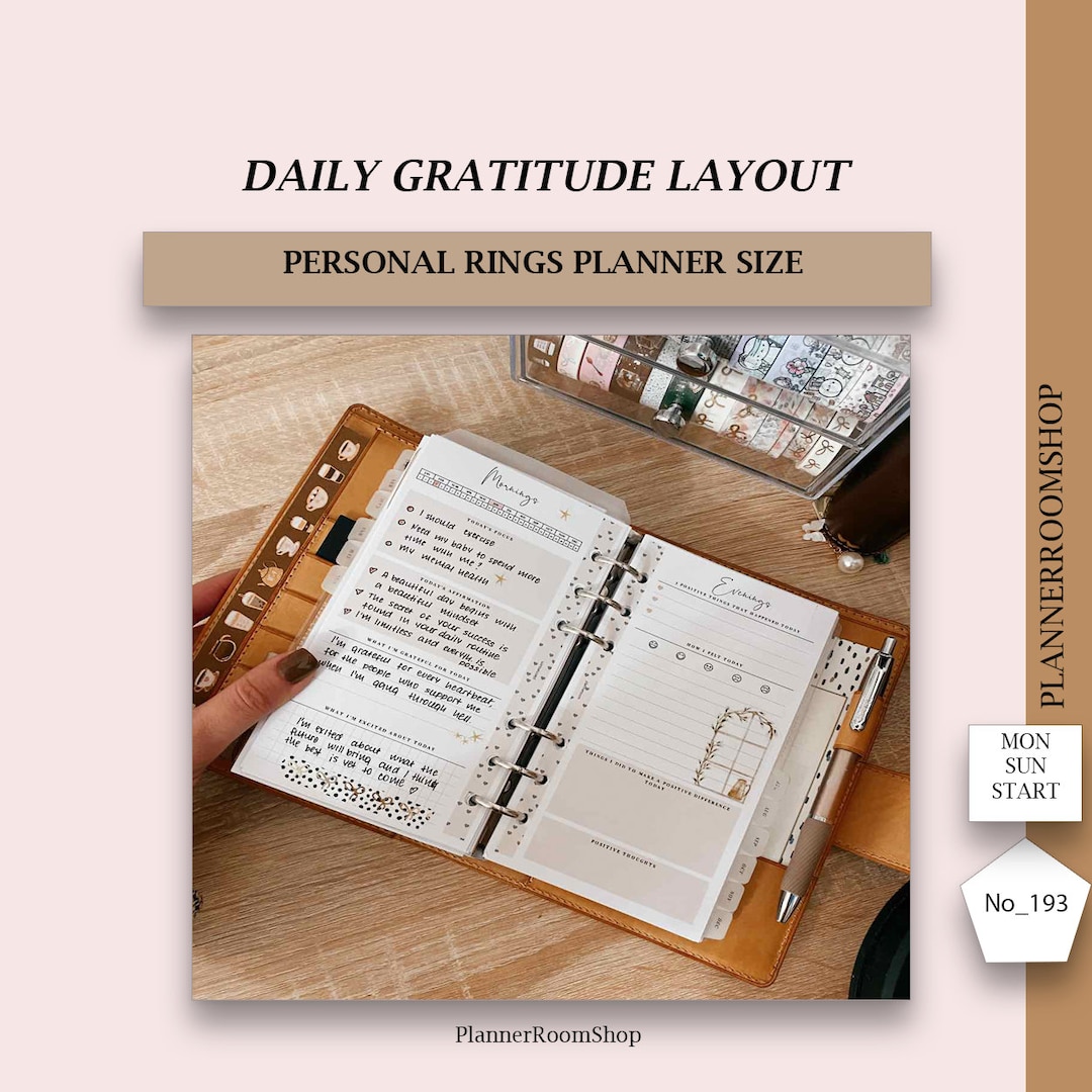 Gratitude Planner, Printable Inserts, Mental Health Planner, Gratitude ...