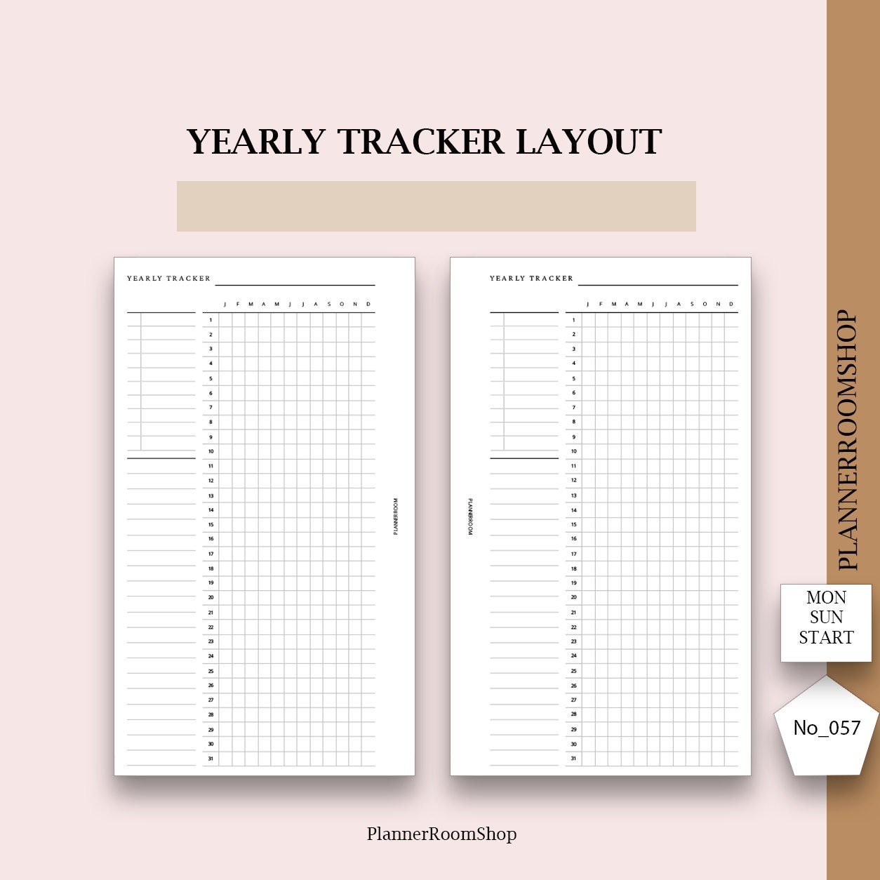 Yearly Overview Printable - Yearly Tracker A6 Rings Planner, Year ...