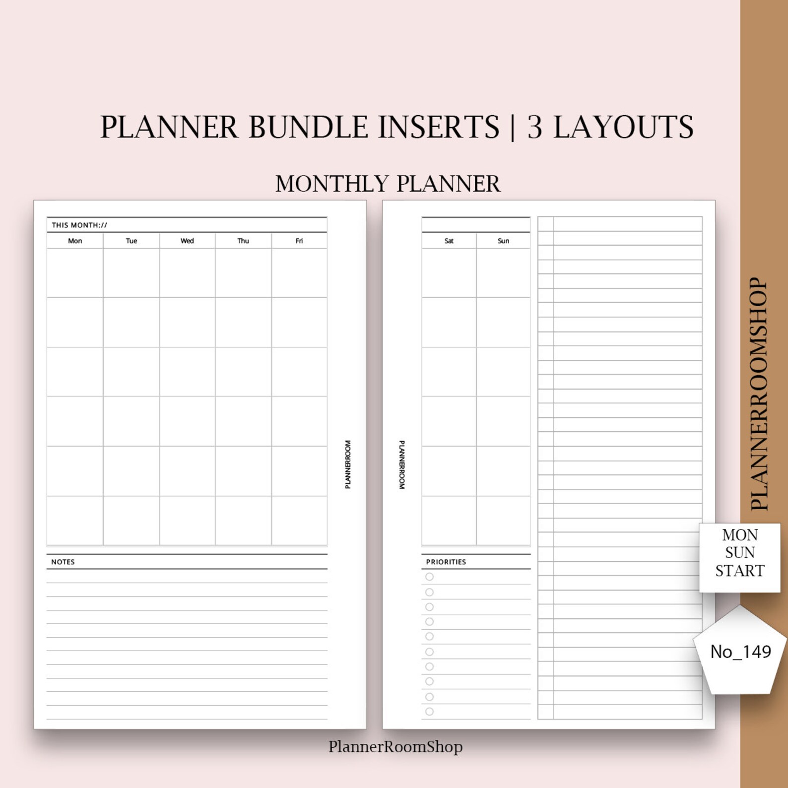 Printable Planner Bundle Undated Planner Printables - Etsy
