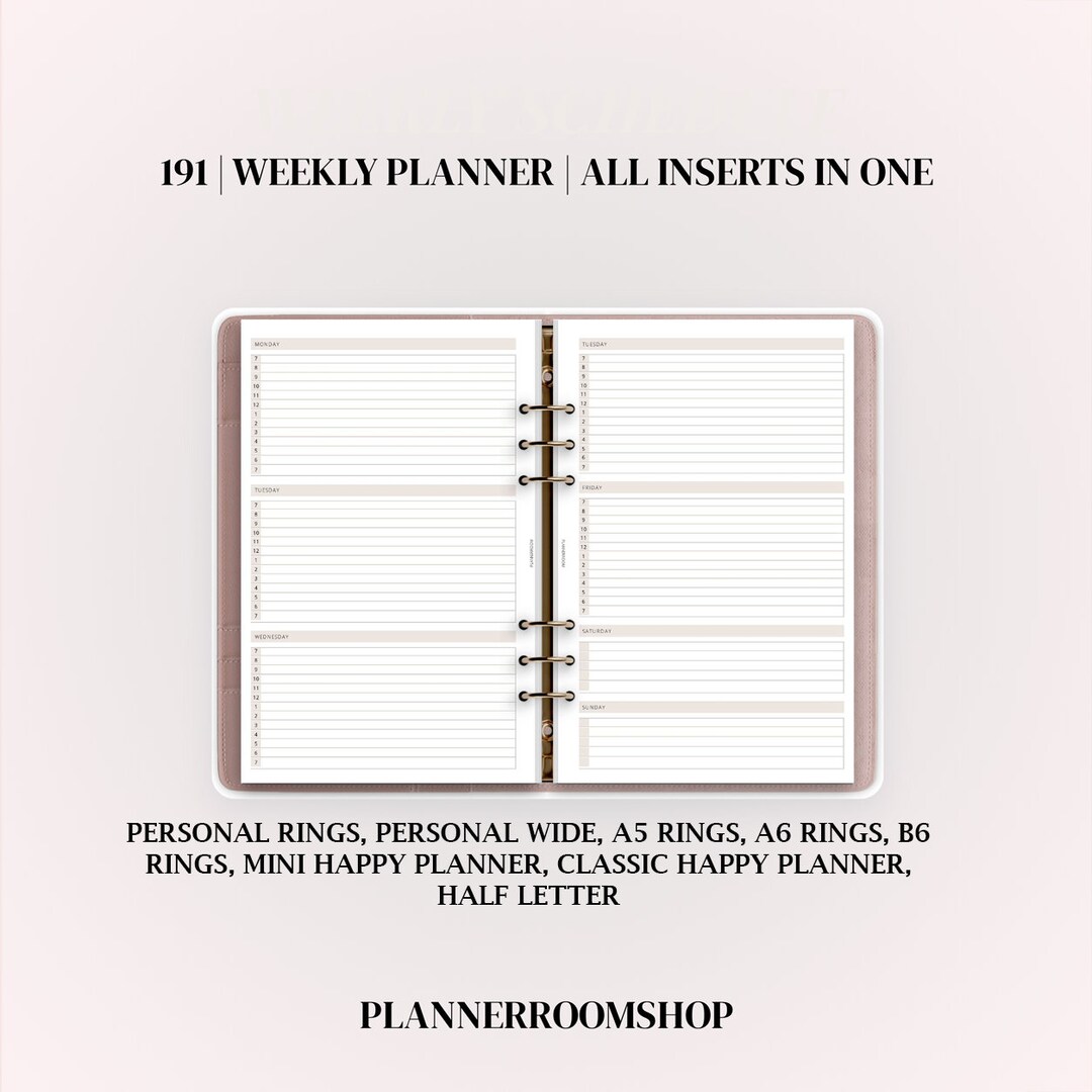 Time Blocking Printable Weekly Schedule Planner, Time Block Journal ...