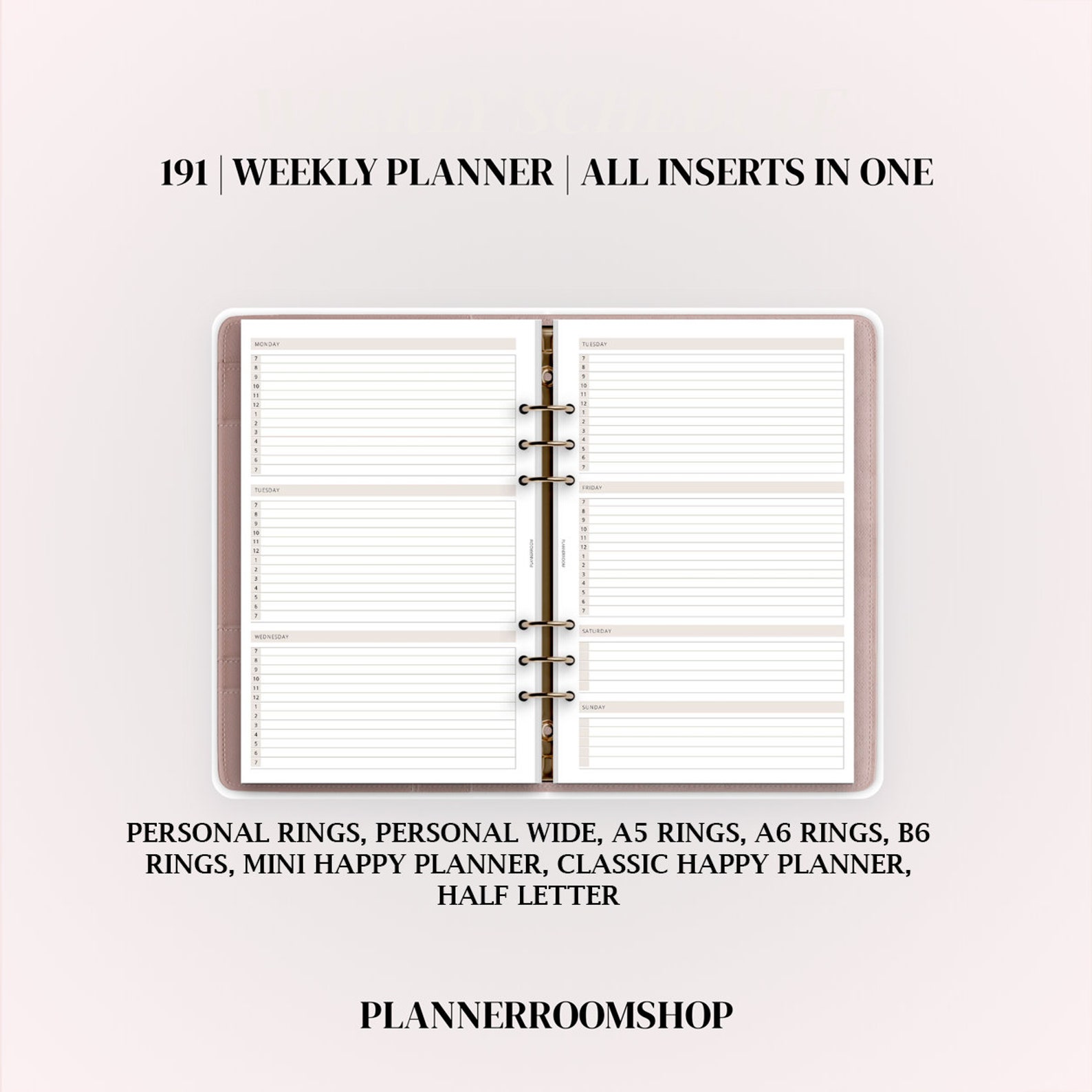 Time Blocking Printable Weekly Schedule Planner, Time Block Journal ...