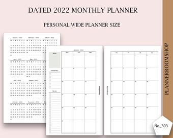 Month on 2 Pages | Etsy