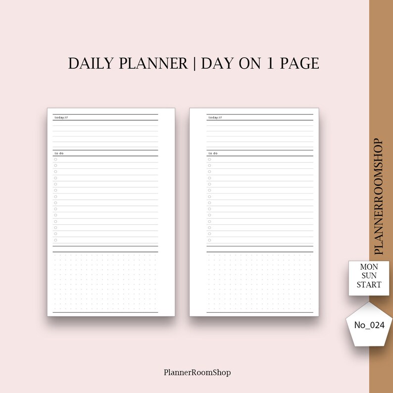 Daily Planner Printable Pocket XL Planner Inserts Daily - Etsy