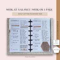 Mini 5 Daily Printable Inserts / Daily Planner / Agenda Printable ...