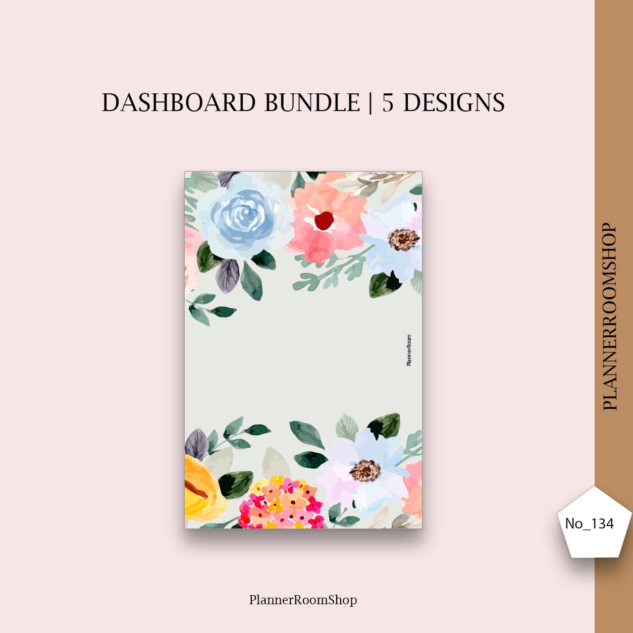 Printable Planner Dashboard, Dashboard Bundle, Floral Bundle Kit, Half ...