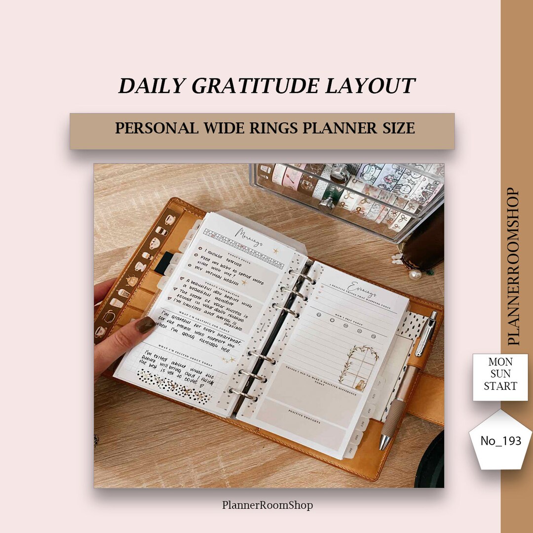 Gratitude Planner, Printable Inserts, Mental Health Planner, Gratitude ...