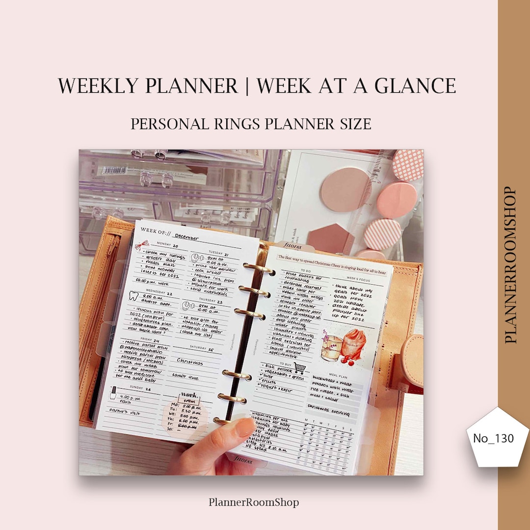Weekly Planner Printable Personal Planner Inserts, Weekly Schedule ...