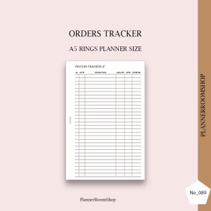 Happy Mail Tracker, A5 Planner Size Inserts, Purchase Tracker Printable ...