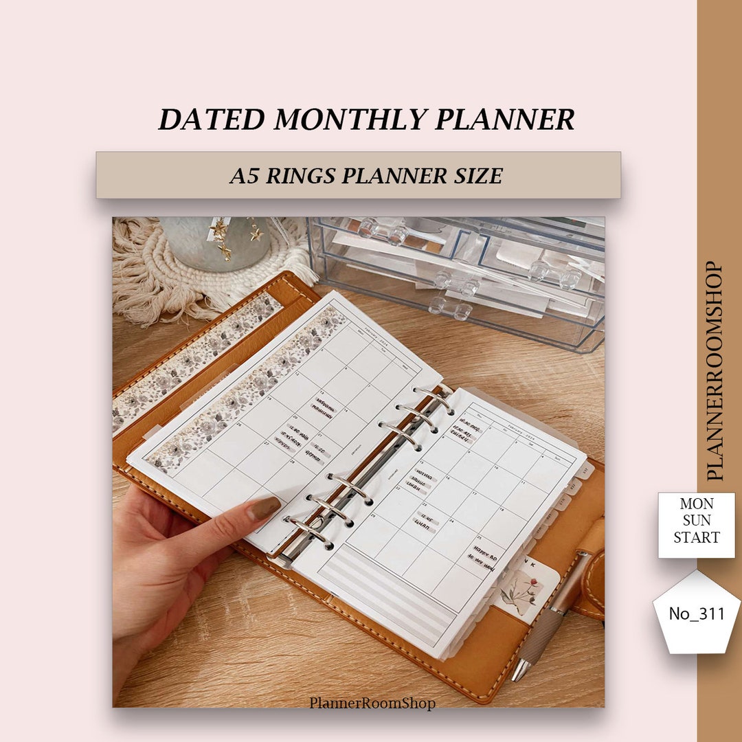 2025 Dated ADHD Monthly Planner Adult, Monthly Agenda, 2025 Month ...
