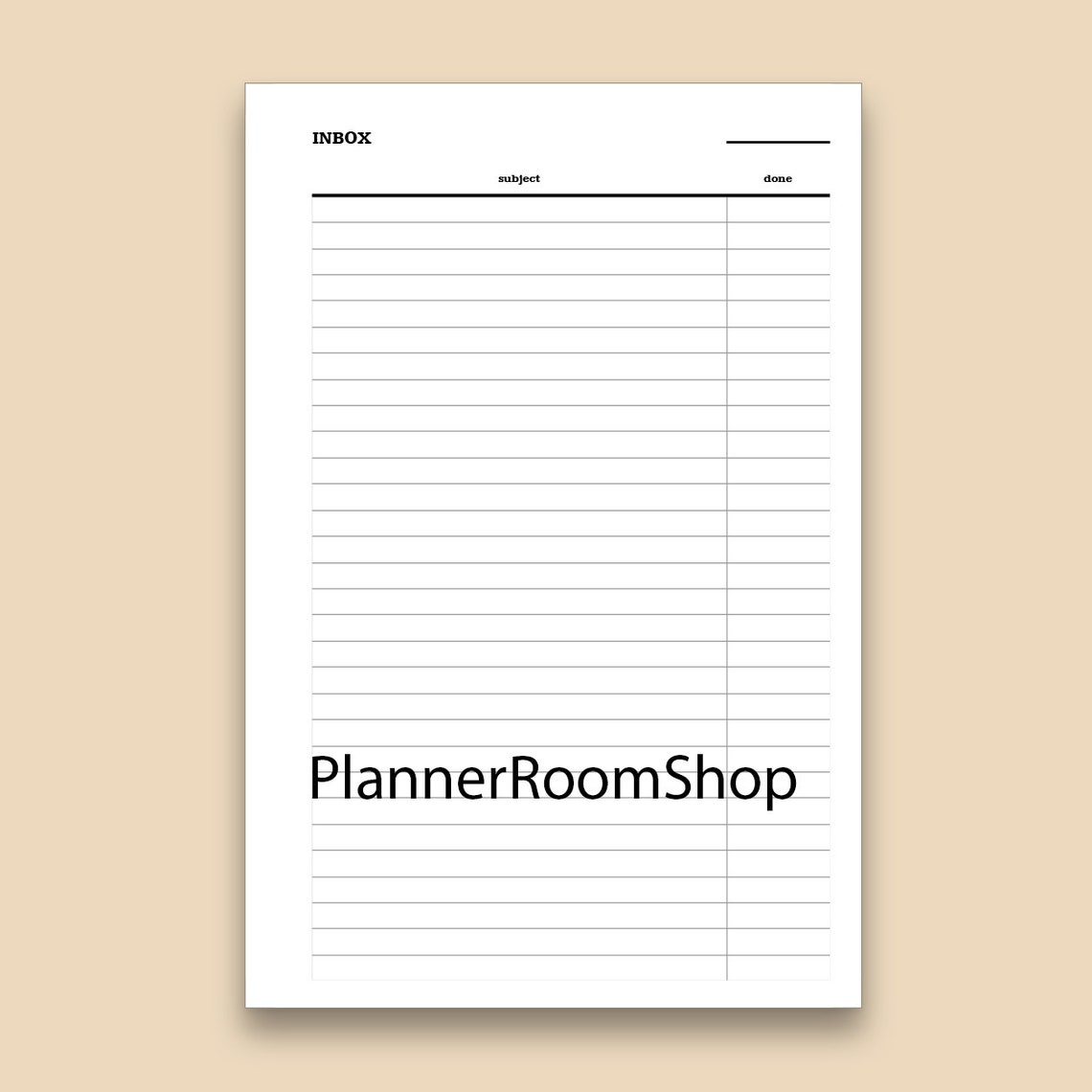 Printable Inbox Personal Planner Inserts Inbox Insert Inbox | Etsy