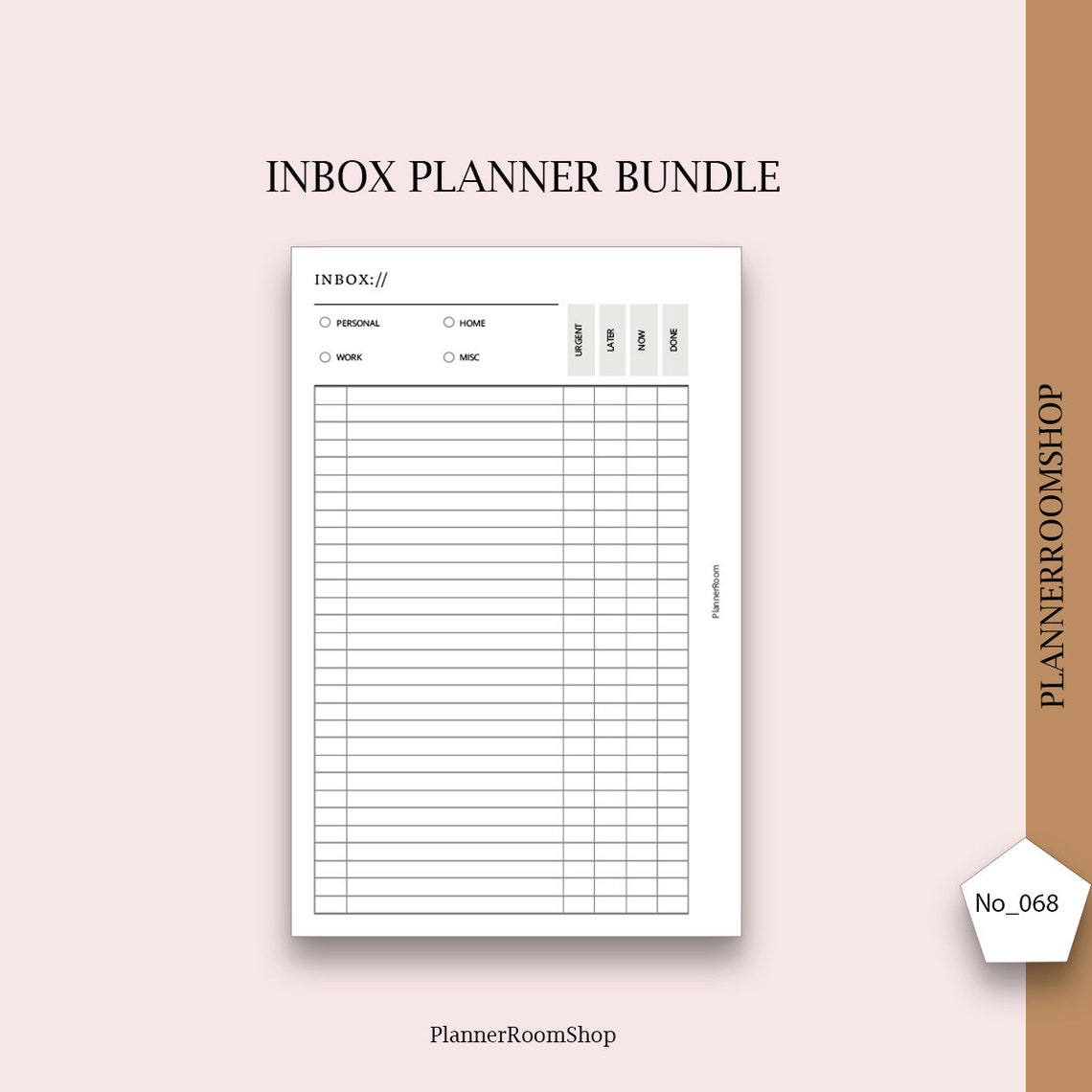 Printable Inbox Personal Planner Inserts Inbox Insert Inbox - Etsy
