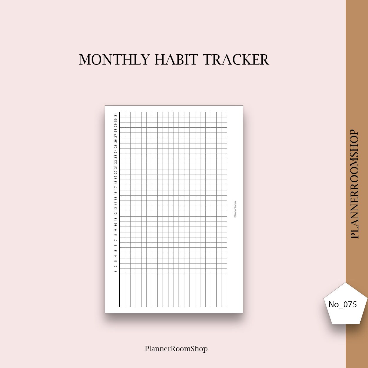 Monthly Printable Habit Tracker, Personal Planner Refill, Minimalist ...