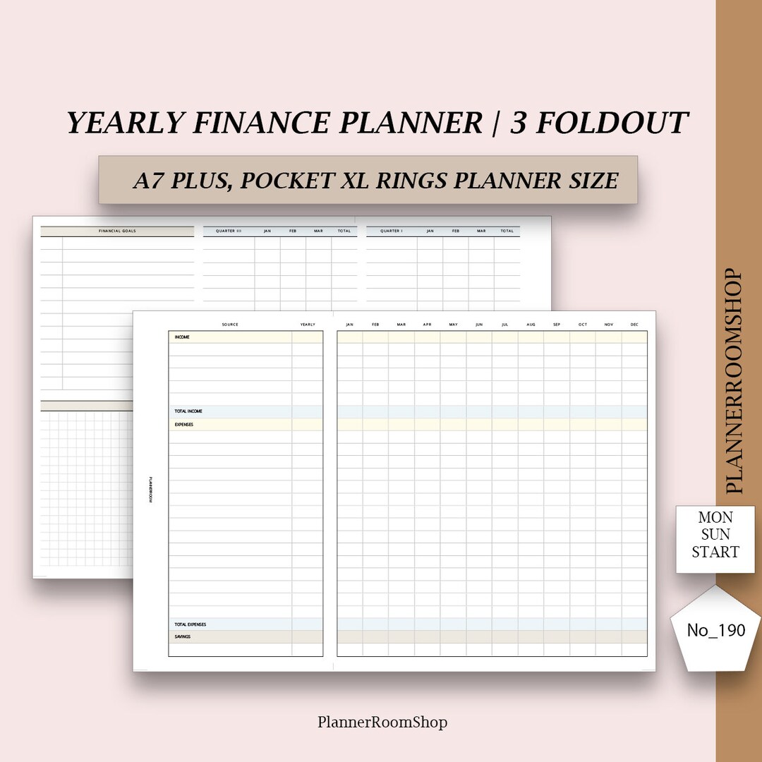 Finance Family Budget ADHD Printable Planner, Finance Tracker Template ...
