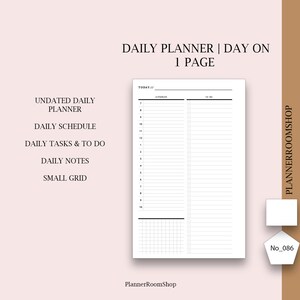 Daily Planner Printable Planner Inserts, Daily Planners Half Hour ...
