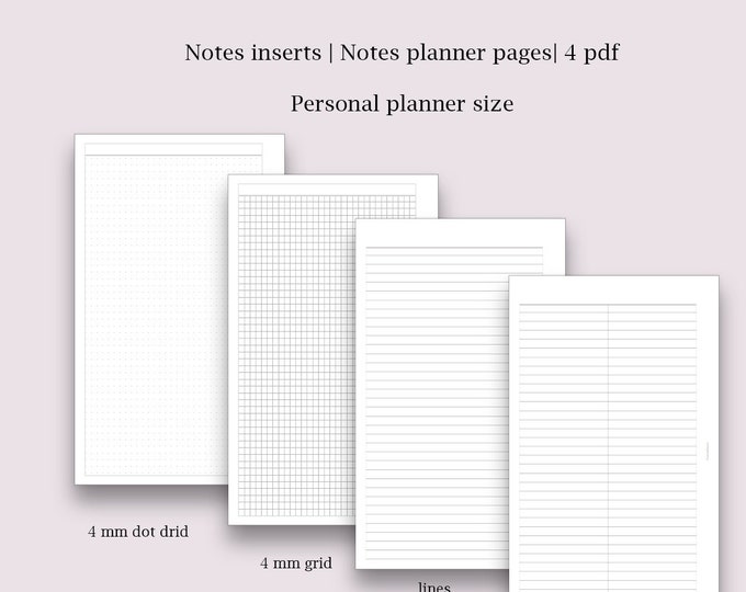 Lined Dot Grid Paper Printable, Writing Paper, Blank Notes, Study Note ...