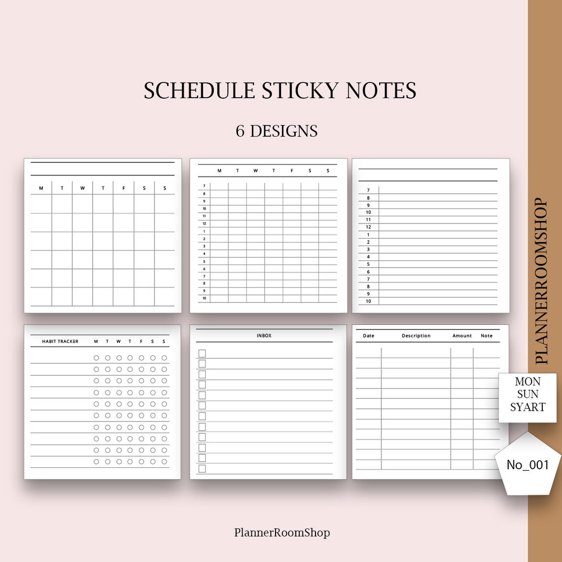 Printable Memo Sheet Sticky Notes for Planning Bts Memo Pad - Etsy
