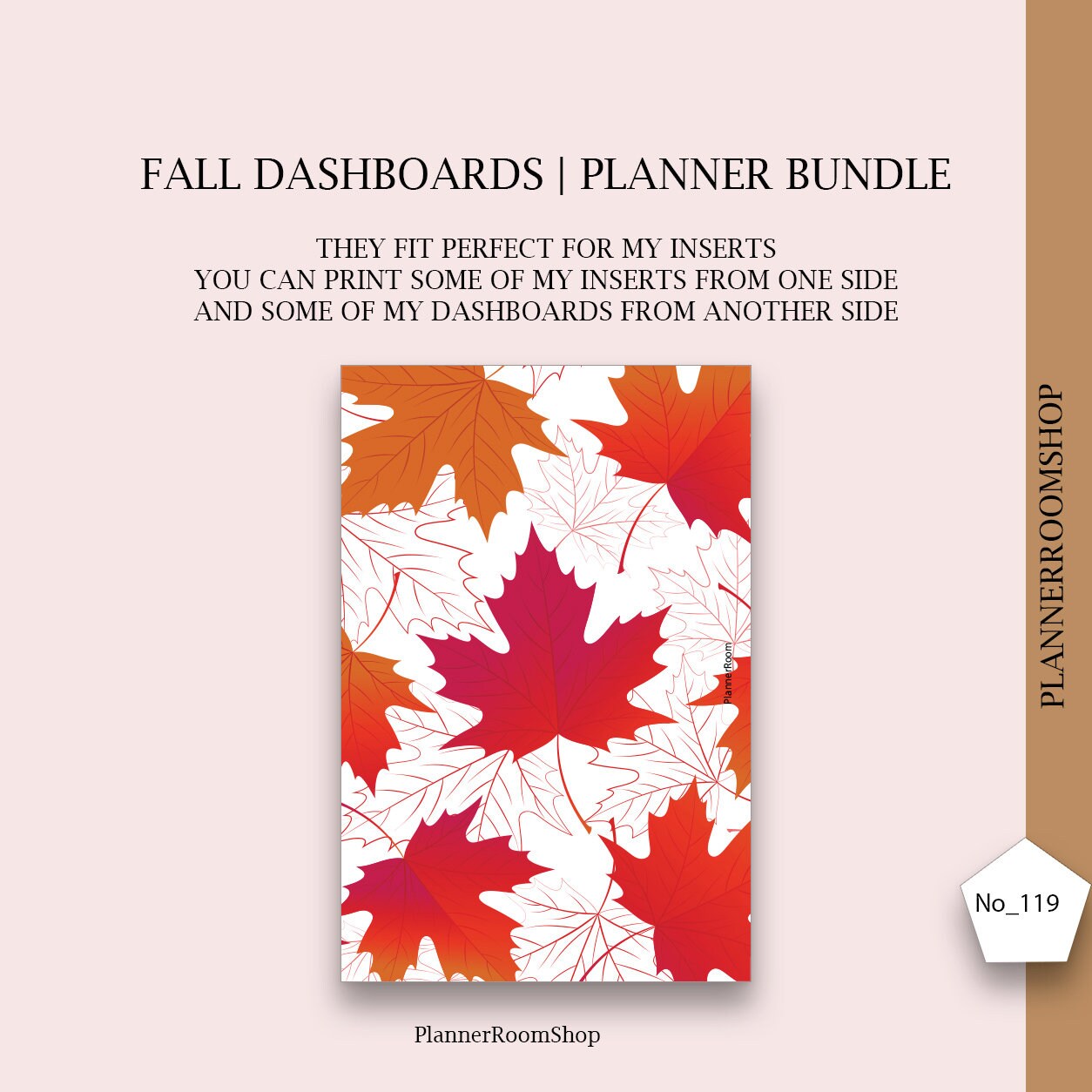Fall Dashboards Fall Prints for Personal Planner Autumn | Etsy