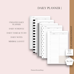Daily Planner Printable Pocket Size, Daily Planners and Organizers ...