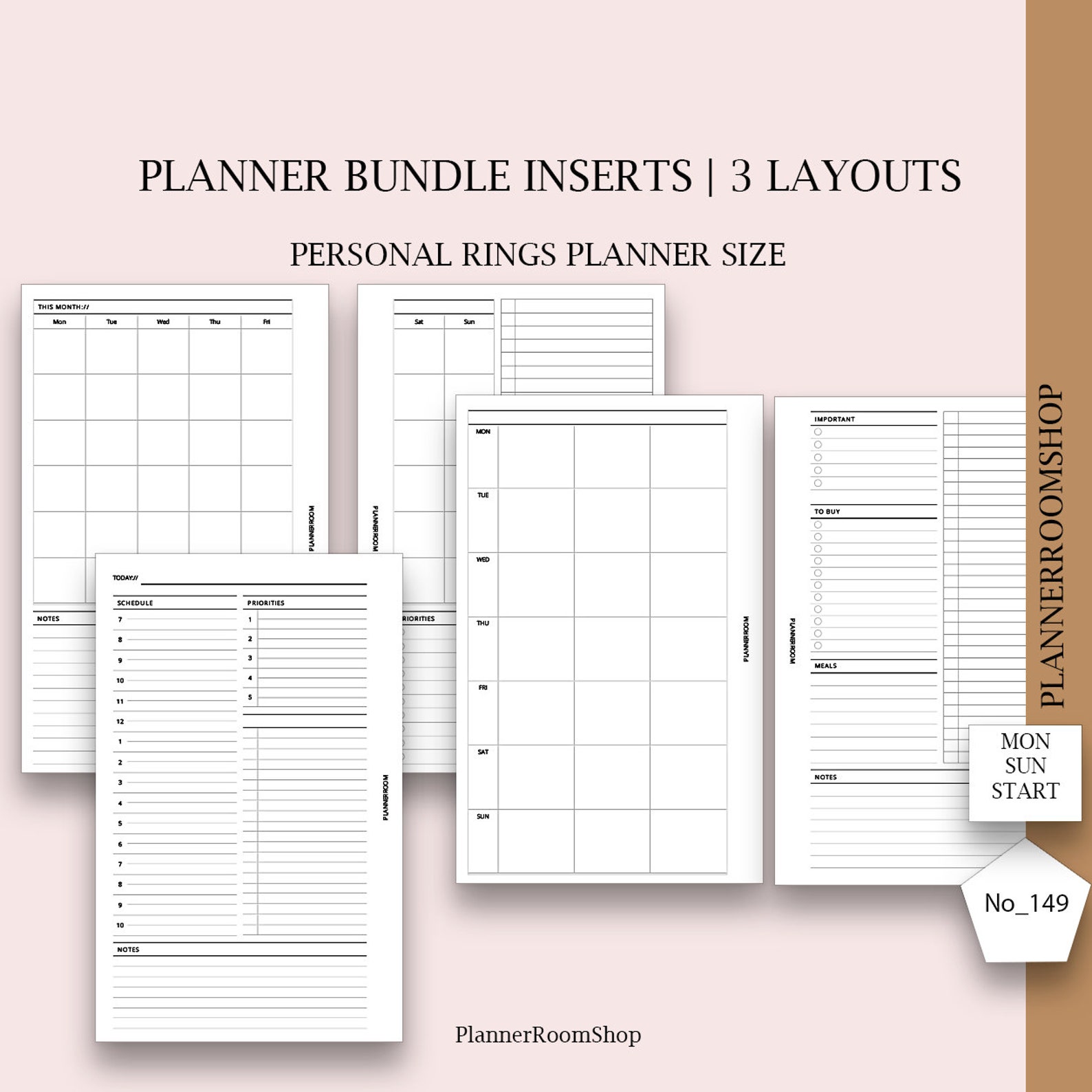 Printable Planner Bundle Undated Planner Printables - Etsy